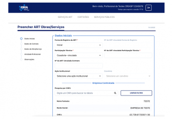 CREA-SP: emissão de ART ganha novas funcionalidades – AEASMS