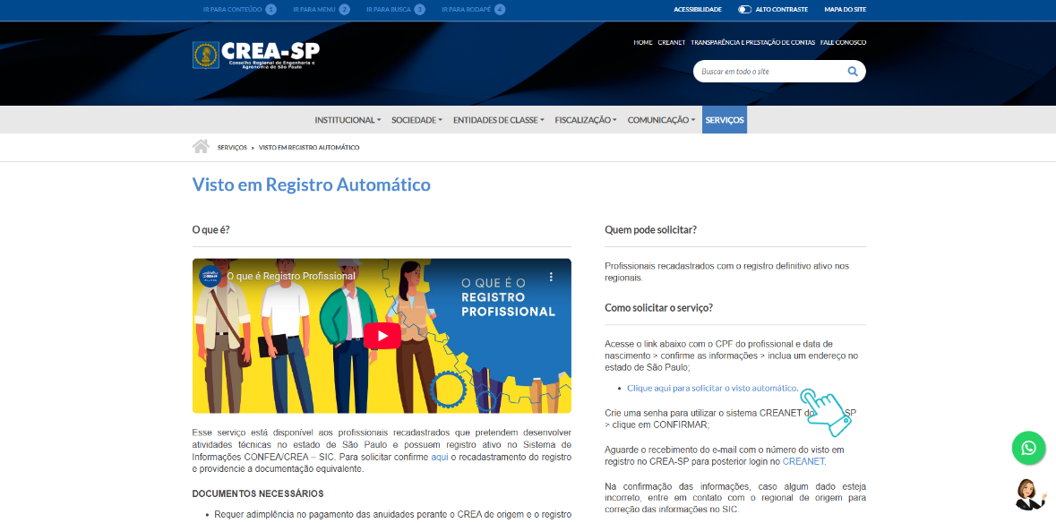 Registro Único chega ao Crea-SP - Crea-SP